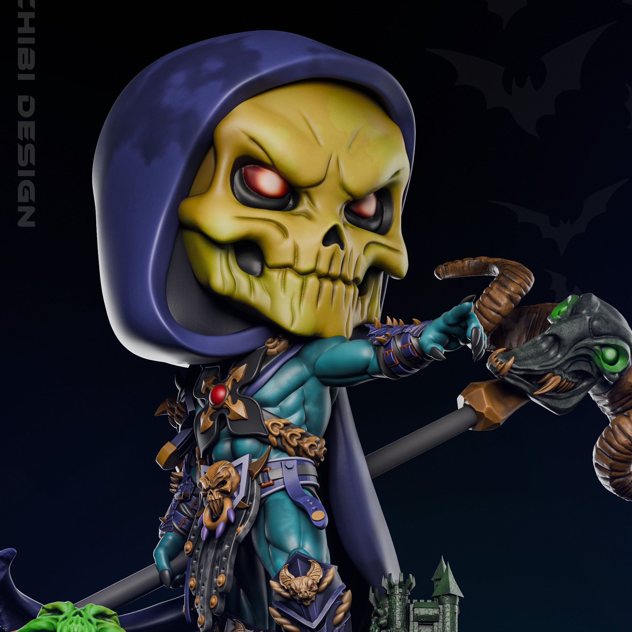 Chibi Skeletor - Masters of the Universe – Dungeon Master Minis