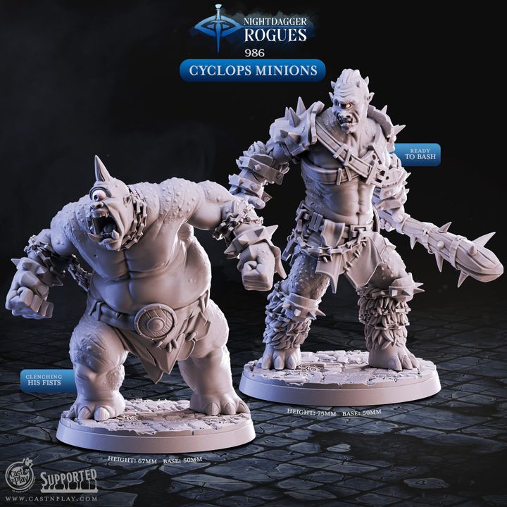 Cyclops Minion Miniatures - Nightdagger Rogues – Dungeon Master Minis