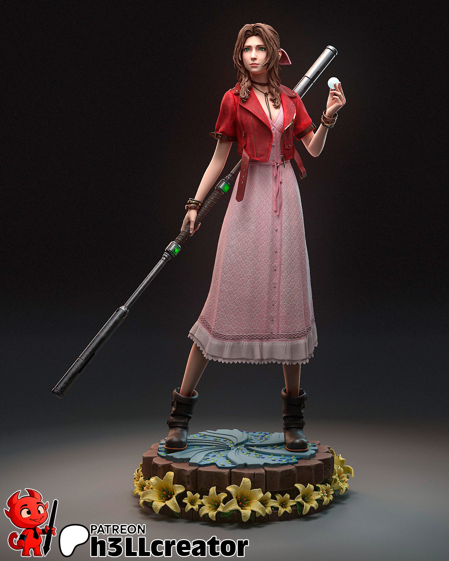 Aerith - Final Fantasy VII - 1:8 scale, Bust – Dungeon Master Minis