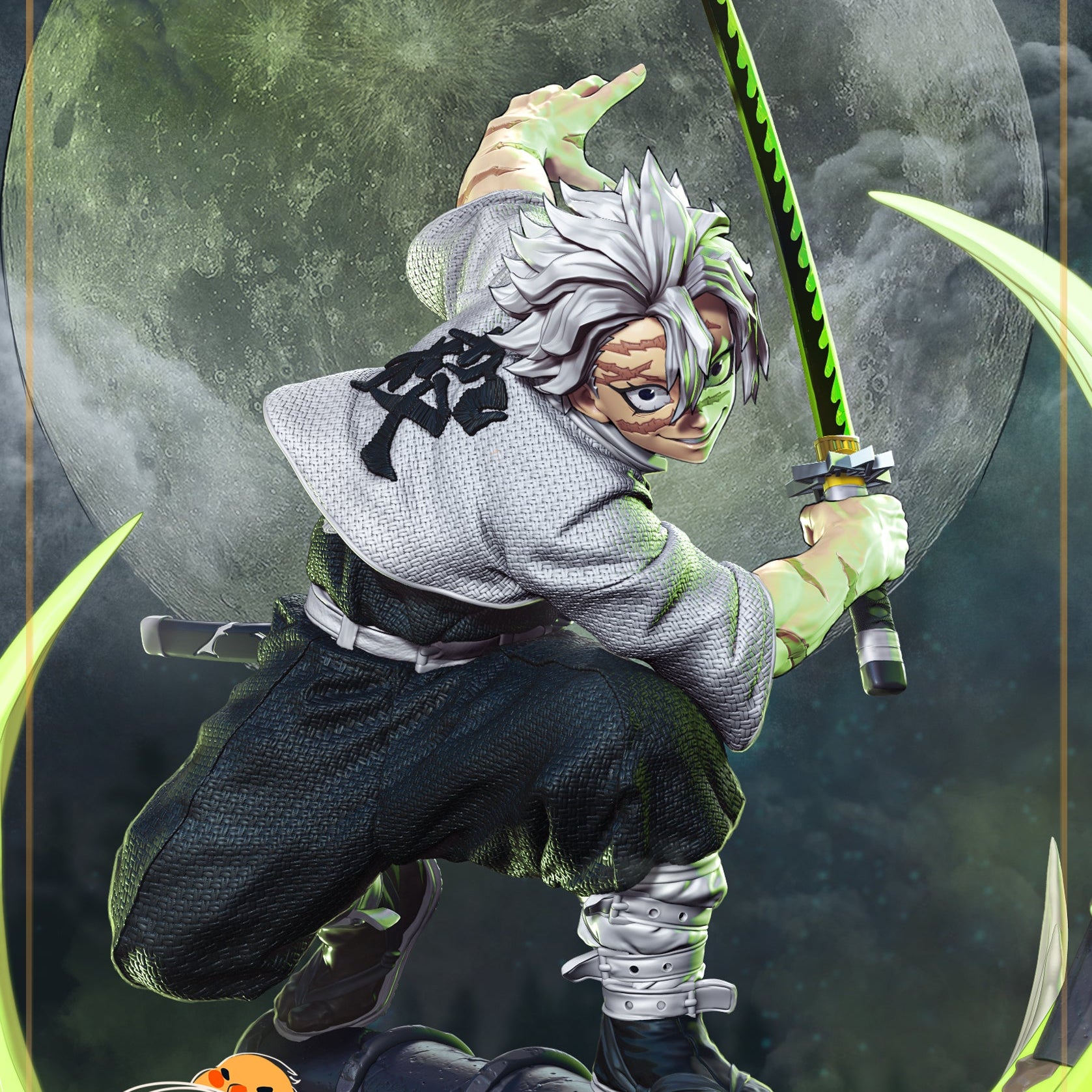 Sanemi - Demon Slayer / Kimetsu no Yaiba - 75mm, 1:10 Scale & Bust ...