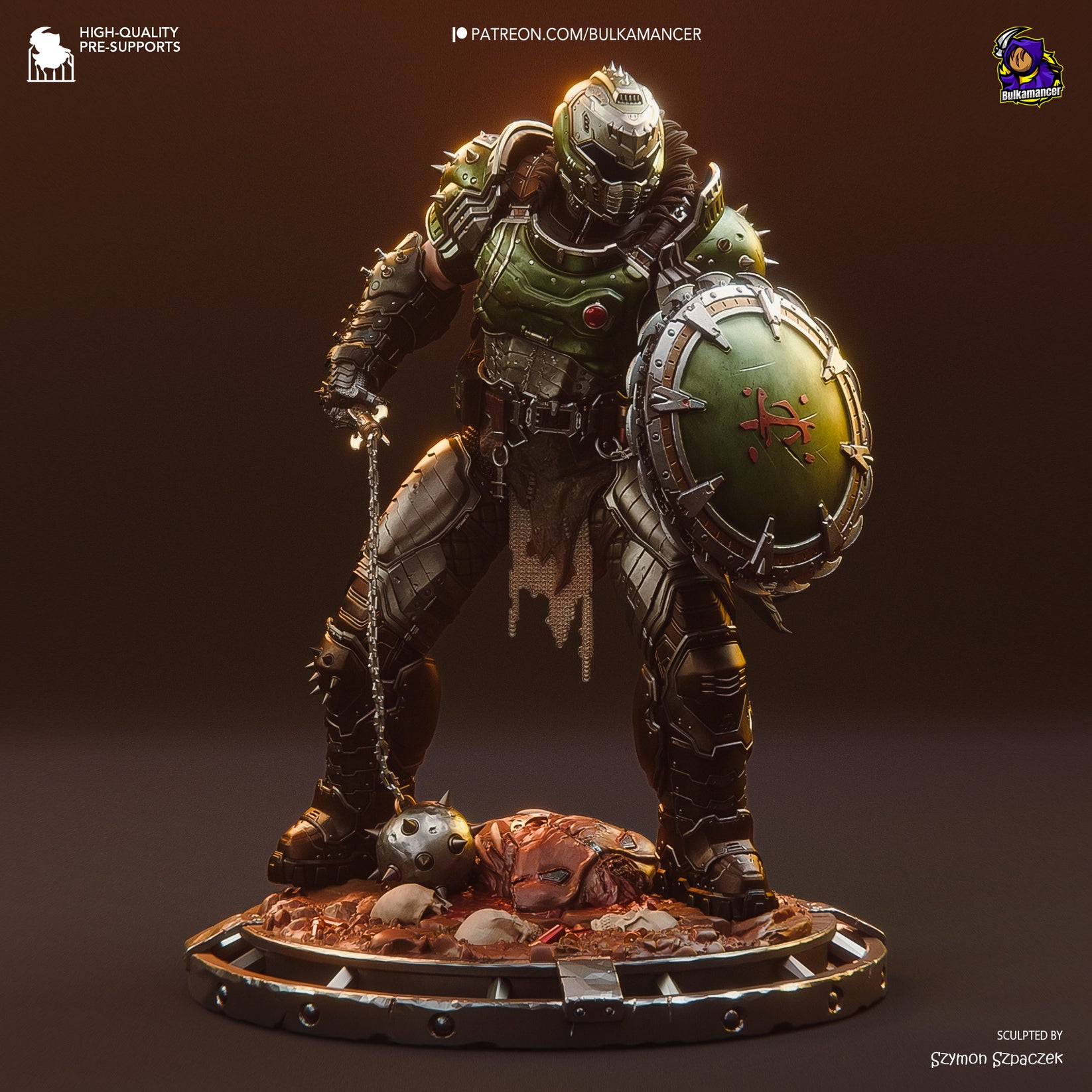 Doom Slayer - Doom: The Dark Ages - 1:8 Scale – Dungeon Master Minis