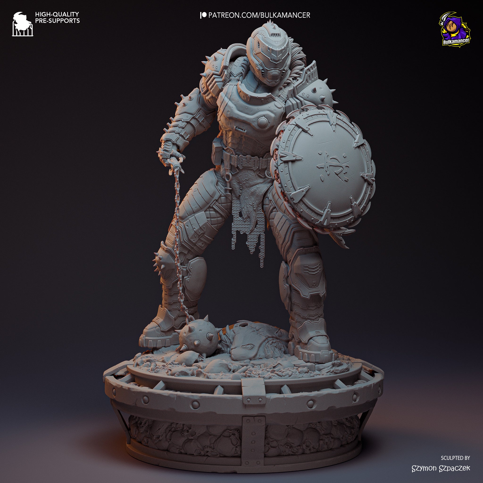 Doom Slayer - Doom: The Dark Ages - 1:8 Scale – Dungeon Master Minis