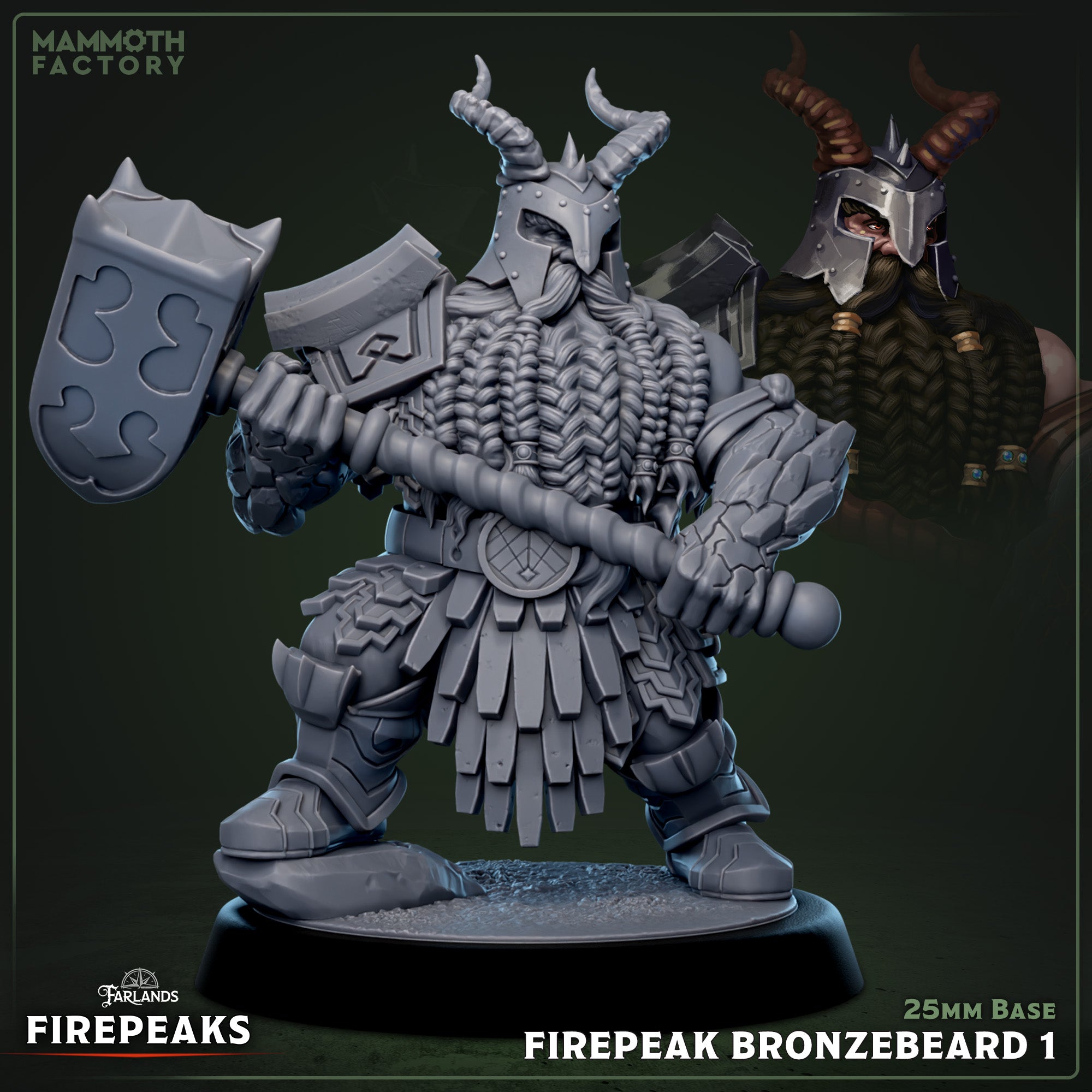 Firepeak Bronzebeards - Fire Dwarf Warriors - Miniatures – Dungeon ...