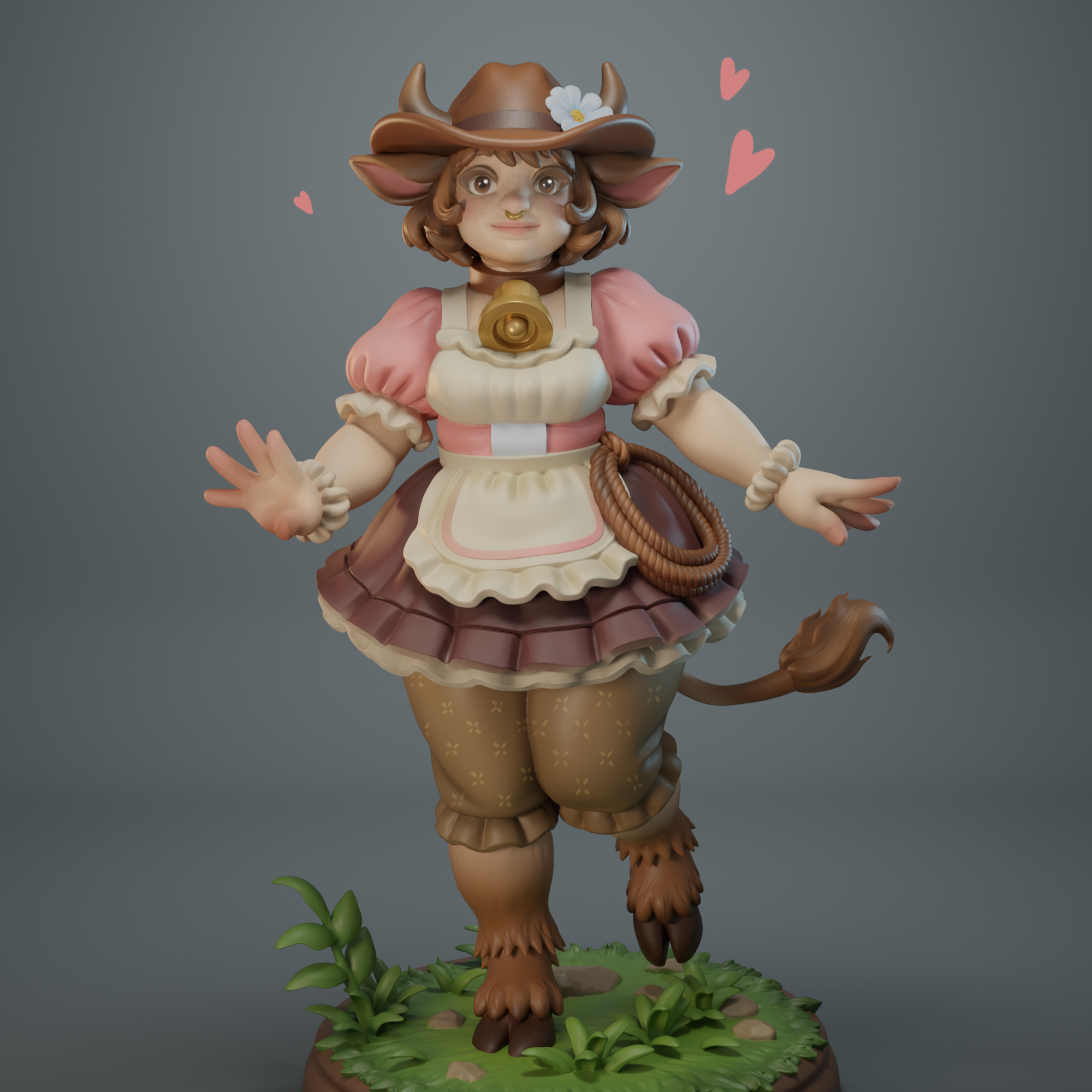 Daisybell - Cowgirl Faun Miniature – Dungeon Master Minis