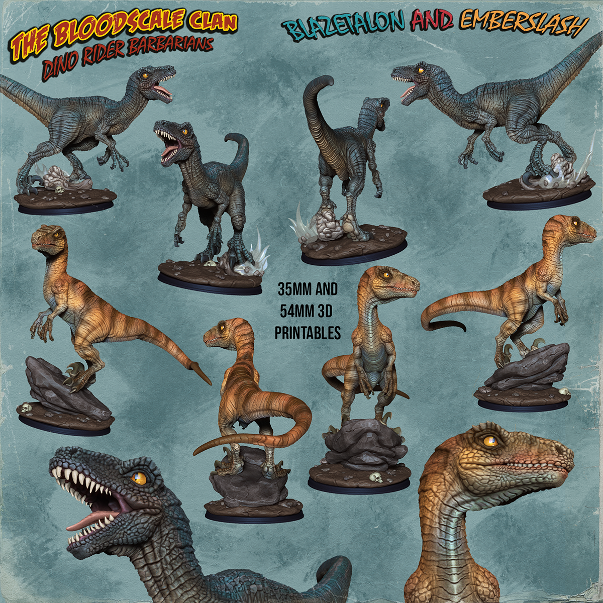 Blazetalon - Raptor Miniature - The Bloodscale Clan – Dungeon Master Minis