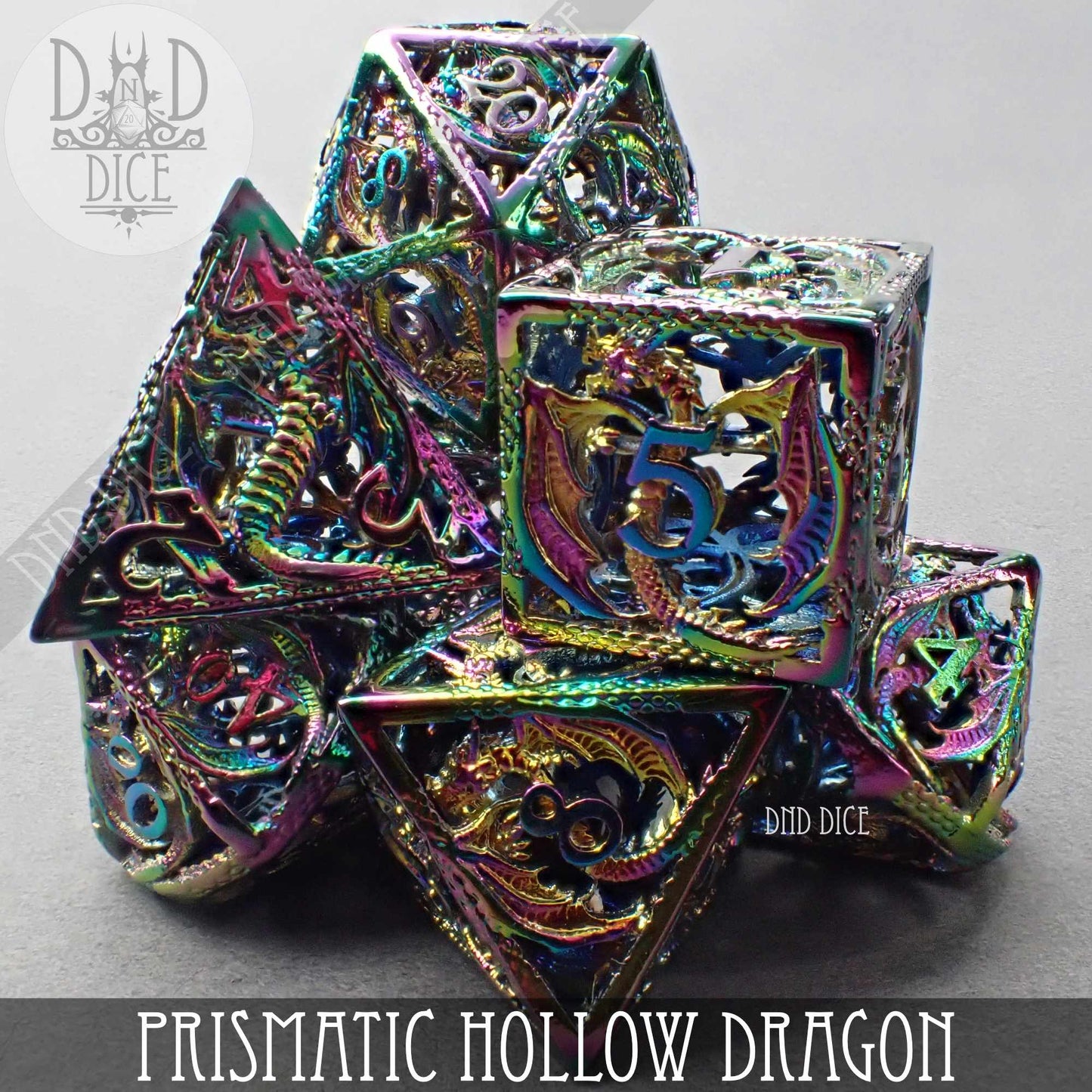 Prismatic Dragon Metal Dice Set (Gift Box) – Dungeon Master Minis