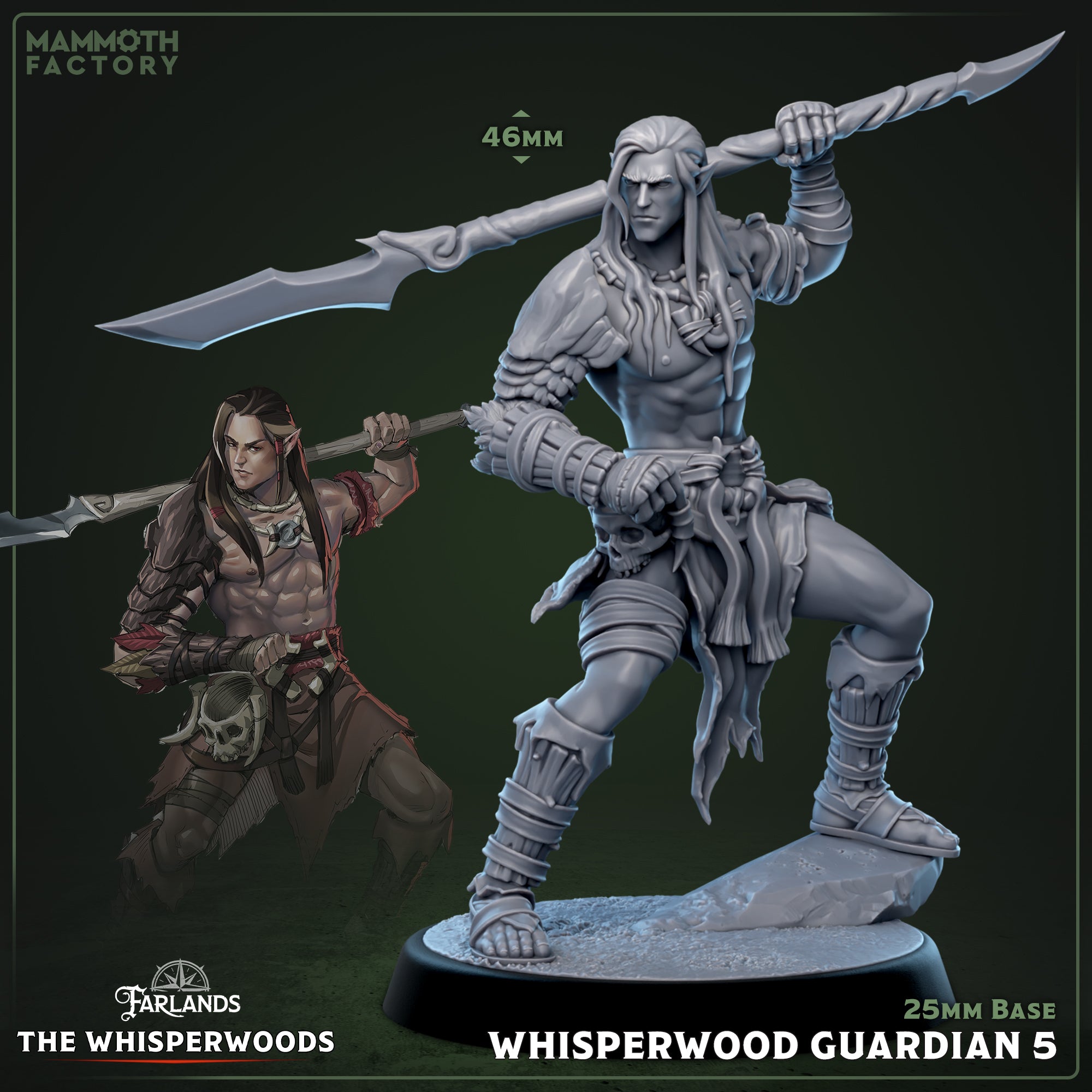 Whisperwood Guardians - Male Elf Barbarian Miniatures – Dungeon Master ...